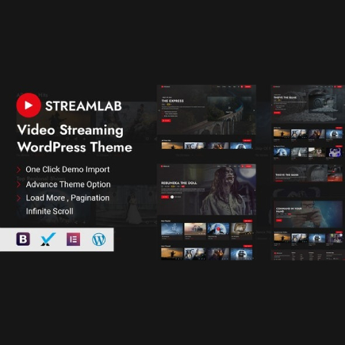 Streamlab – Video Streaming WordPress Theme - Nulled Download - EmpireGPL